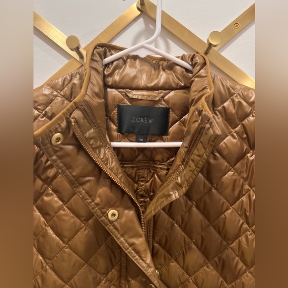 J. Crew | Jackets & Coats | Jcrew Shiny Quilted Downtown Field Jacket ...